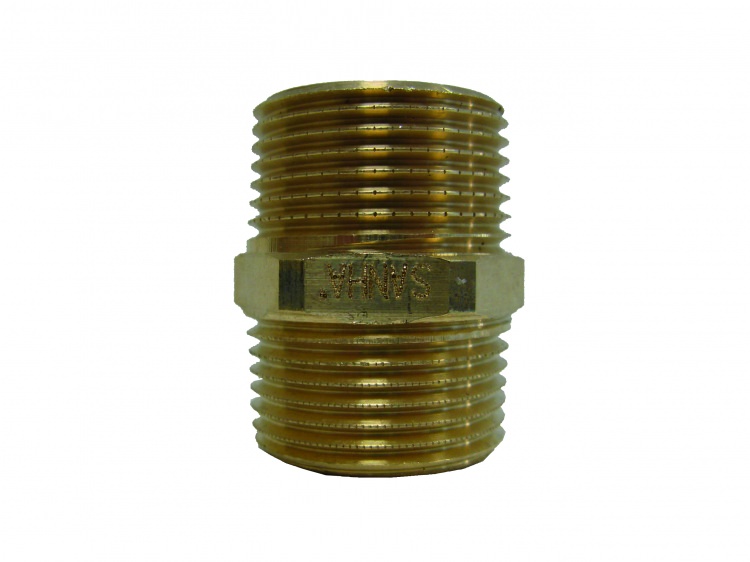 Dubbele nippel 1 1/2" conisch, messing - Dubbele nippel - Sanha